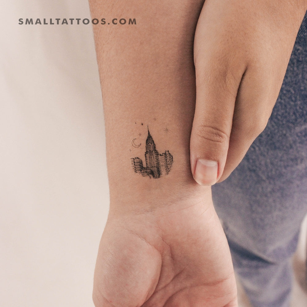 Chrysler Building Temporary Tattoo (Set of 3) – Small Tattoos