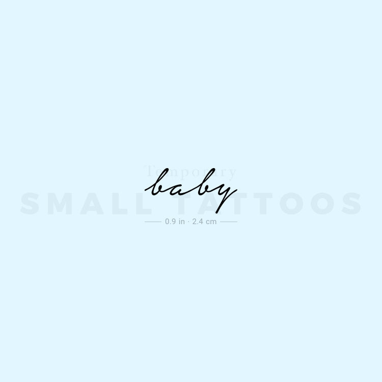 'Baby' Temporary Tattoo (Set of 3) – Small Tattoos