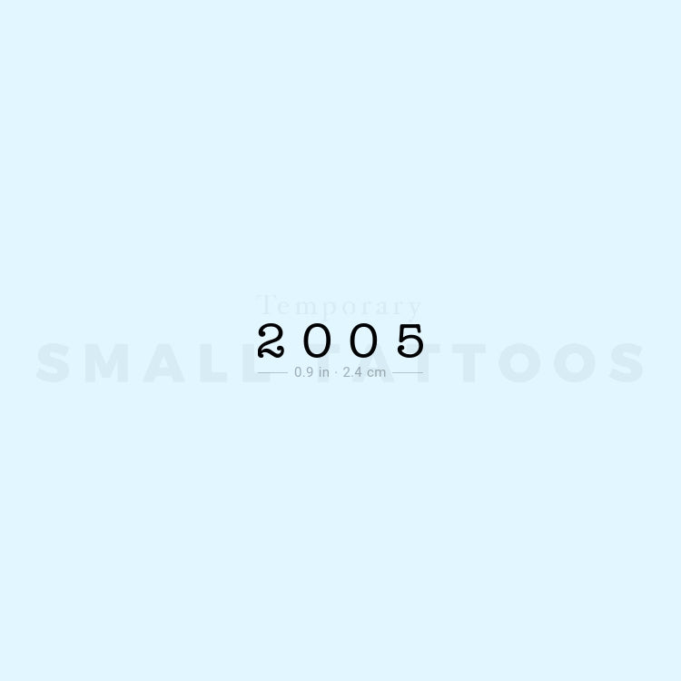 2005 Birth Year Temporary Tattoo (Set of 3) – Small Tattoos