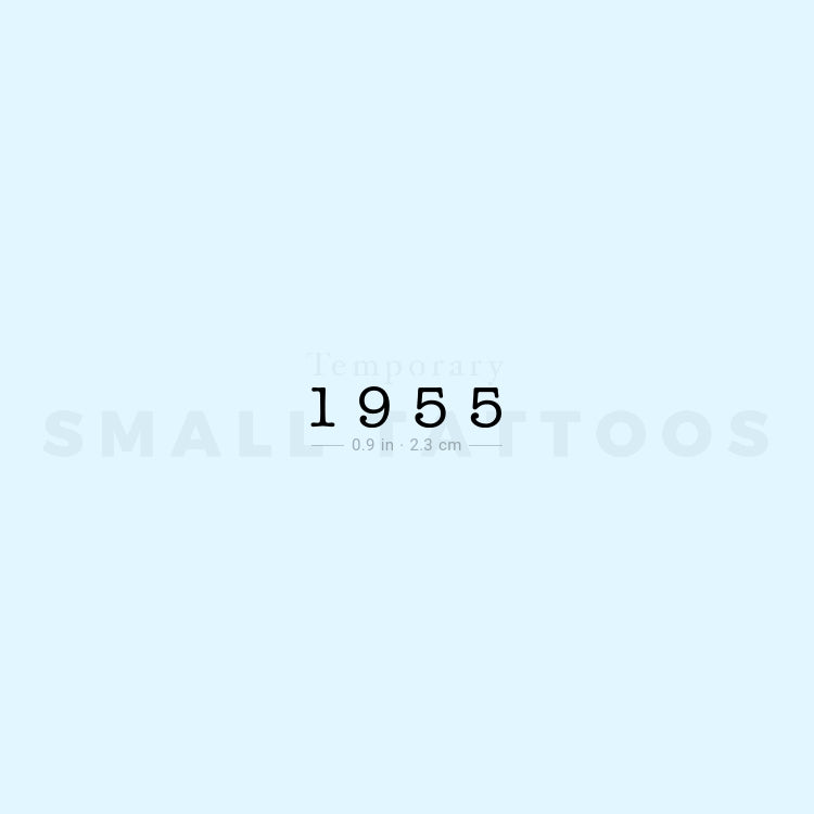 1955 Birth Year Temporary Tattoo (Set of 3) – Small Tattoos
