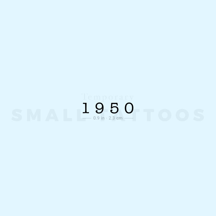 1950 Birth Year Temporary Tattoo (Set of 3) – Small Tattoos