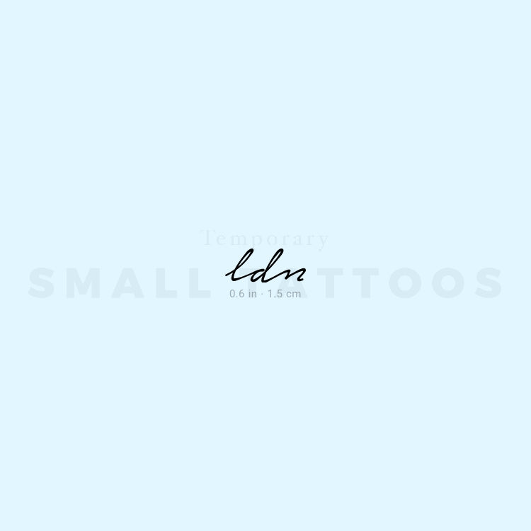 Handwritten LDN Temporary Tattoo (Set of 3) – Small Tattoos