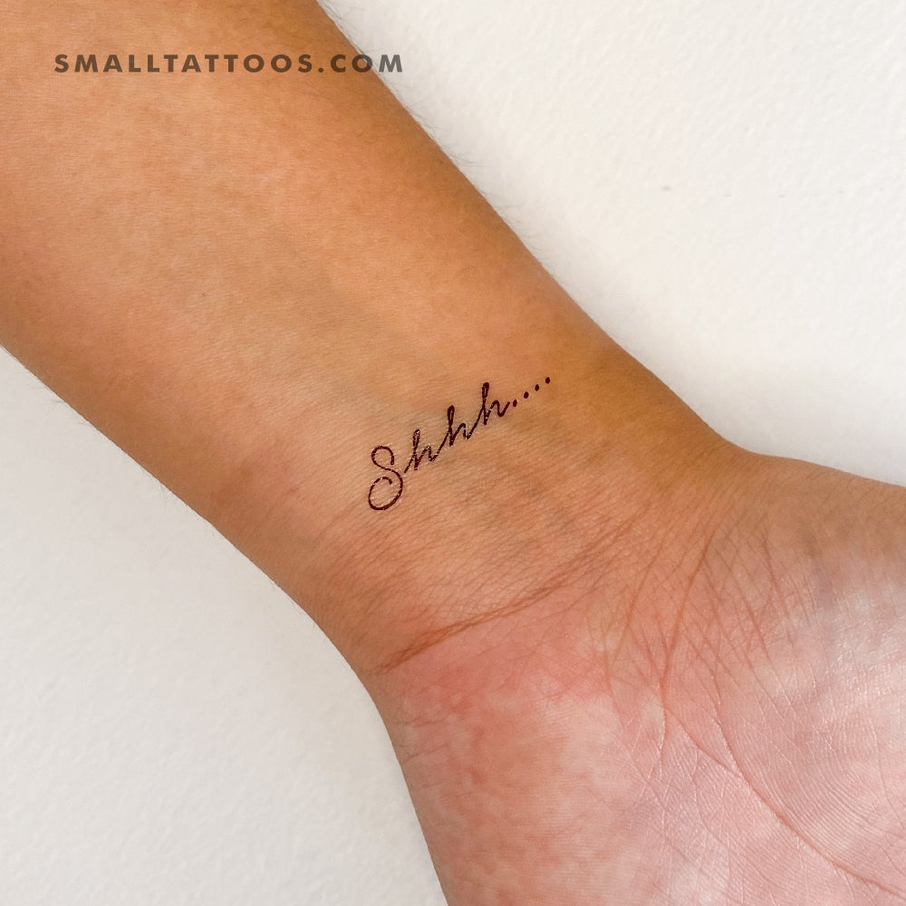 Shhh... Temporary Tattoo (Set of 3) – Small Tattoos
