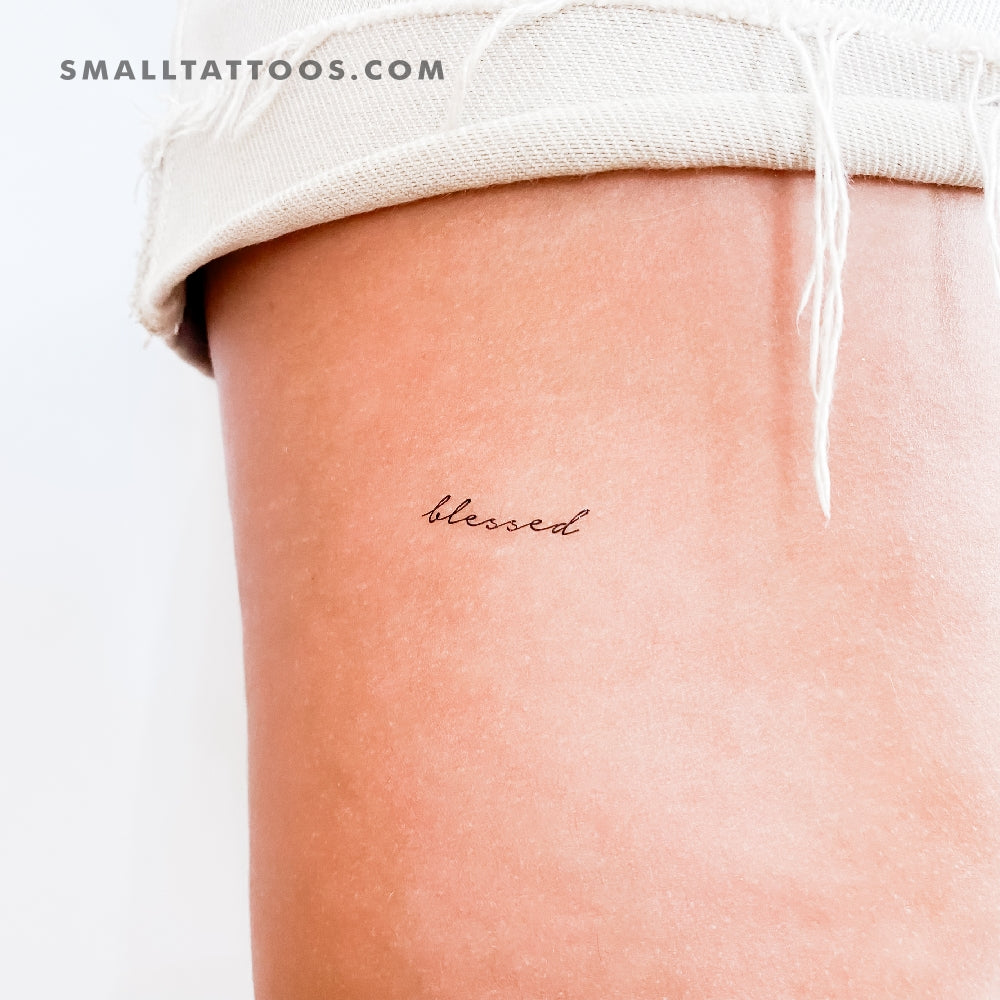 'Blessed' Temporary Tattoo (Set of 3) – Small Tattoos