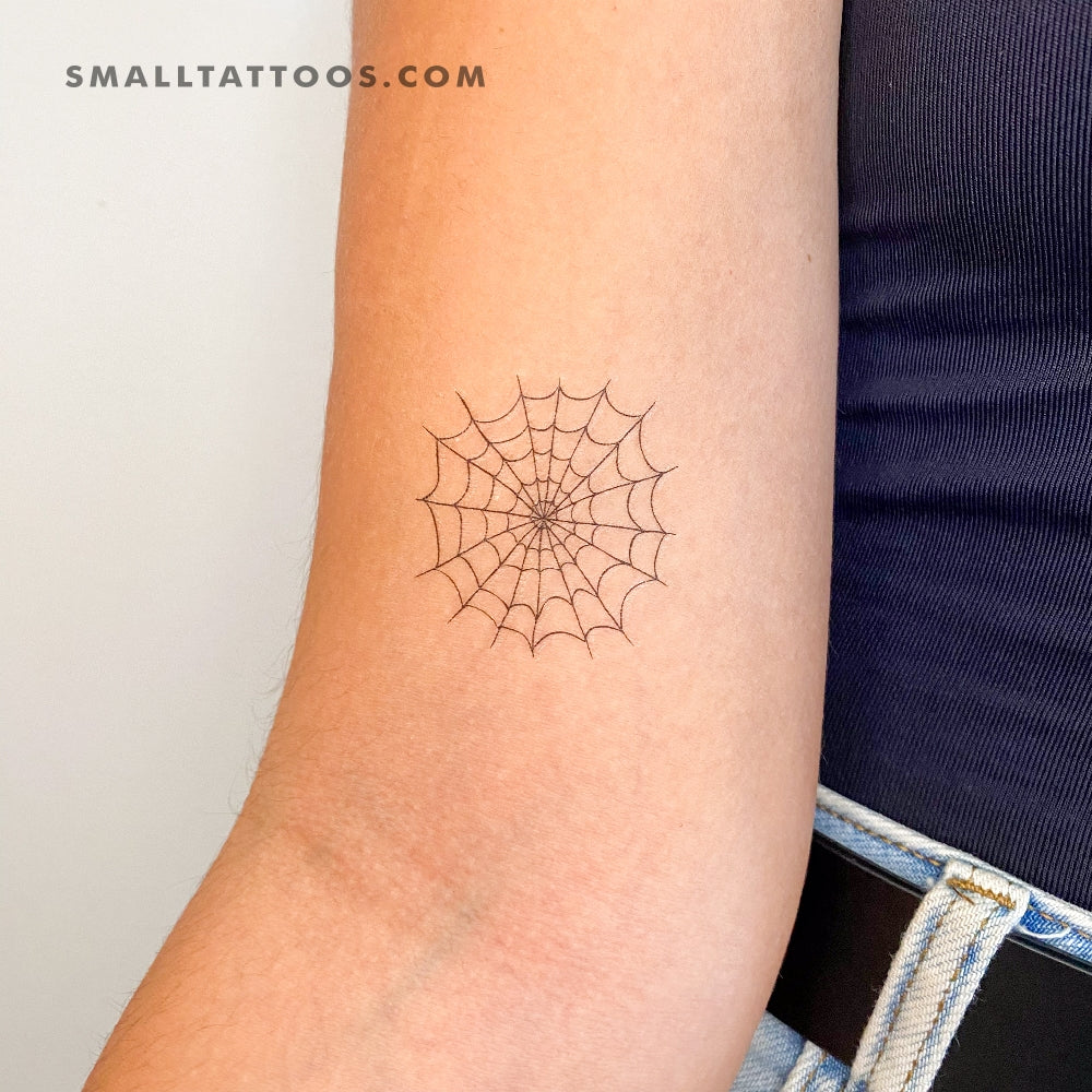 Spiderweb Temporary Tattoo (Set of 3) – Small Tattoos