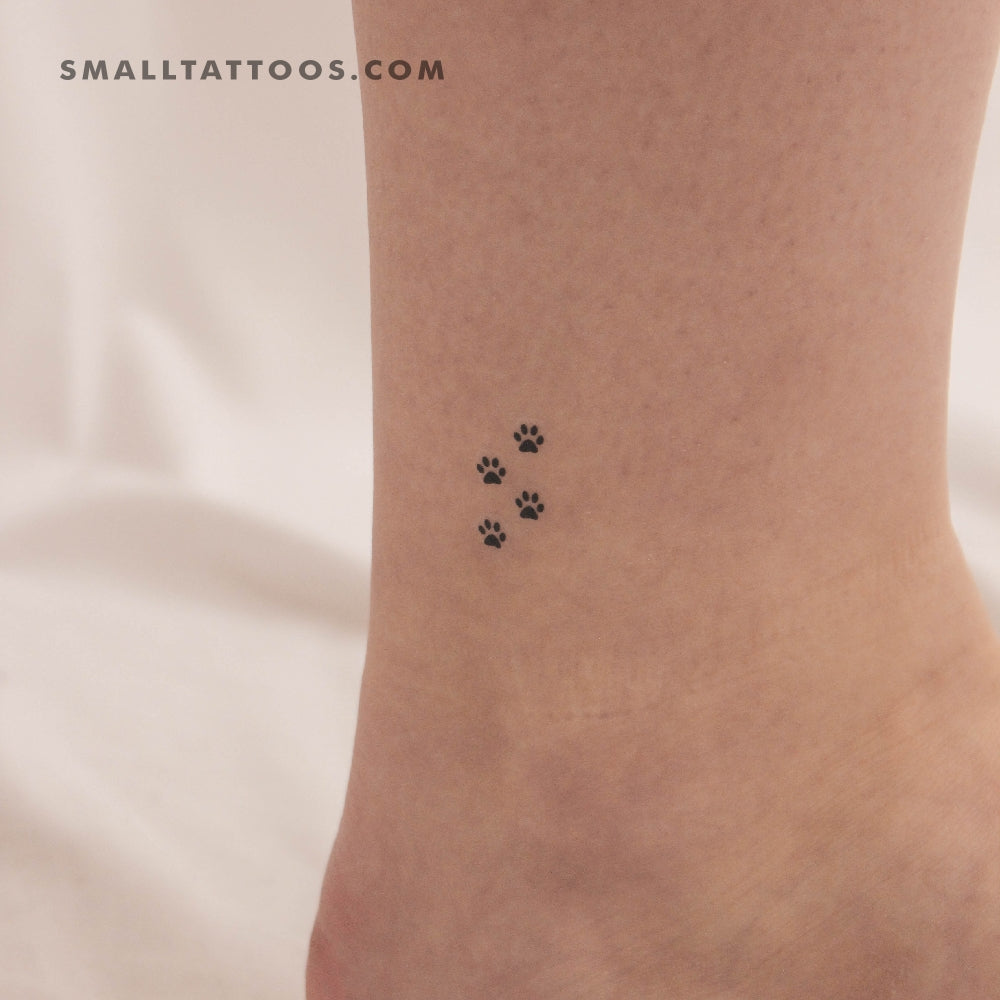 Four Tiny Paws Temporary Tattoo (Set of 3) – Small Tattoos