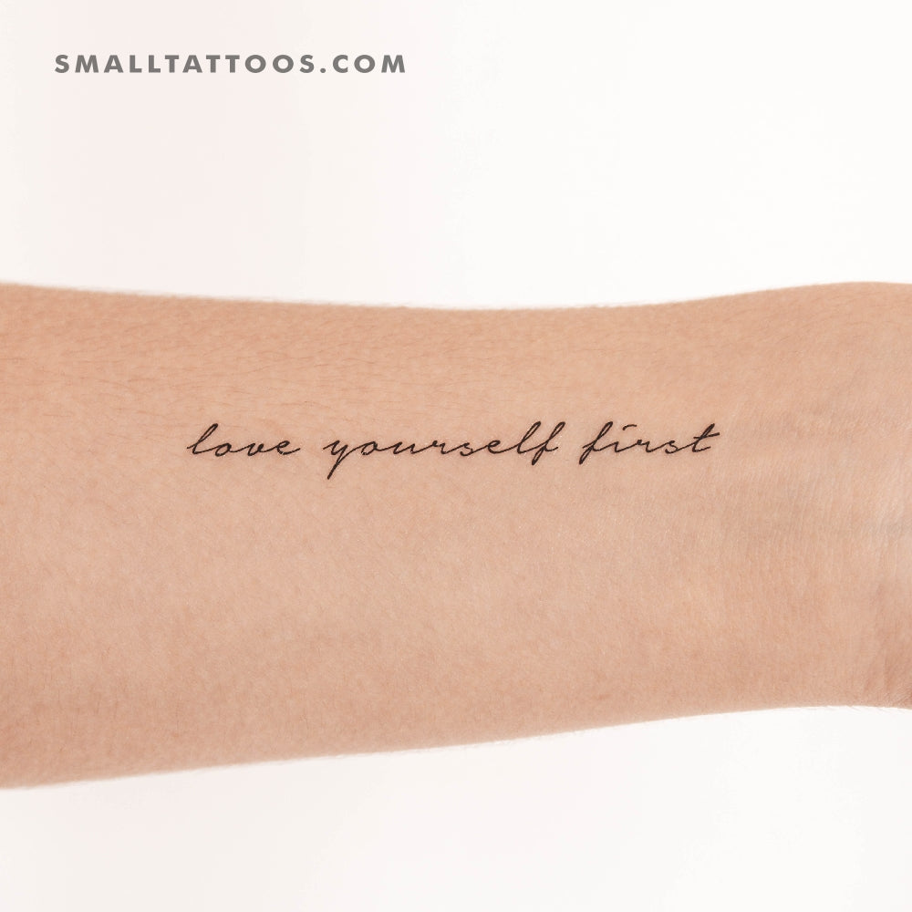 Love Yourself First Temporary Tattoo (Set of 3) – Small Tattoos