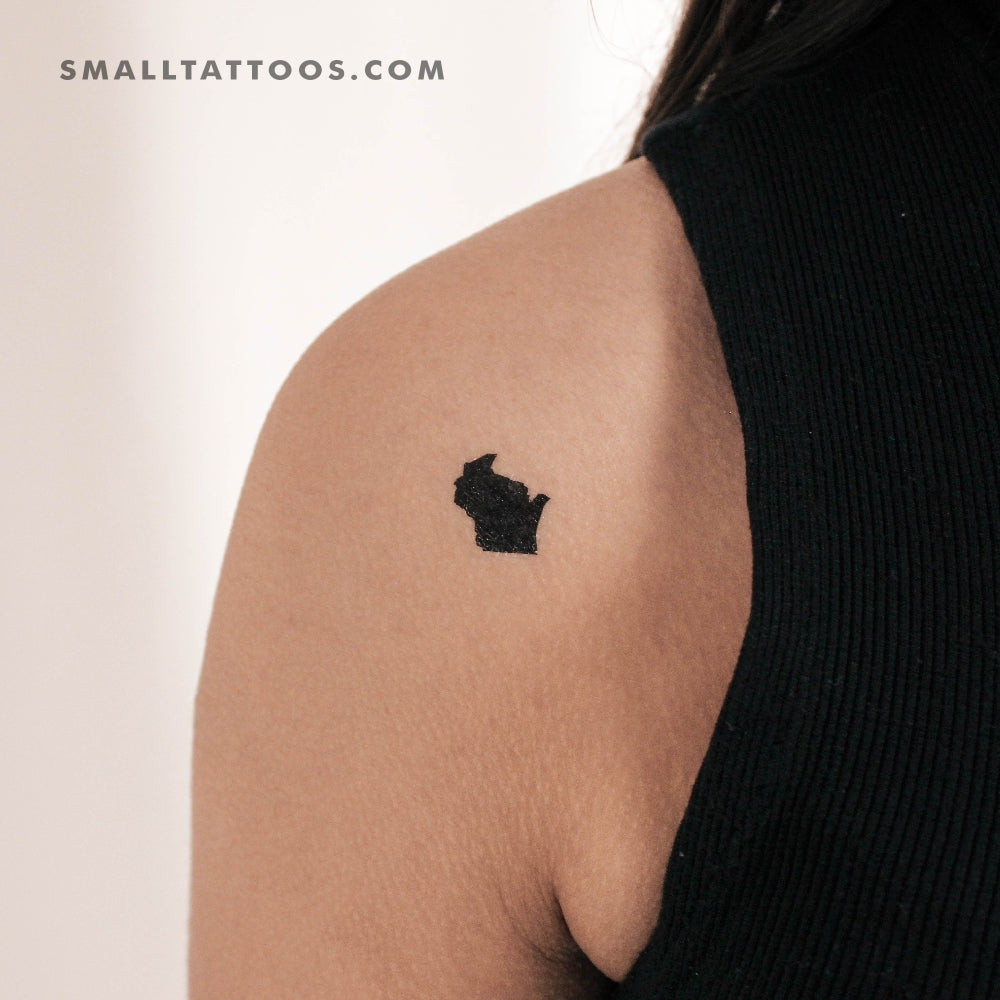 Wisconsin Map Temporary Tattoo (Set of 3) – Small Tattoos