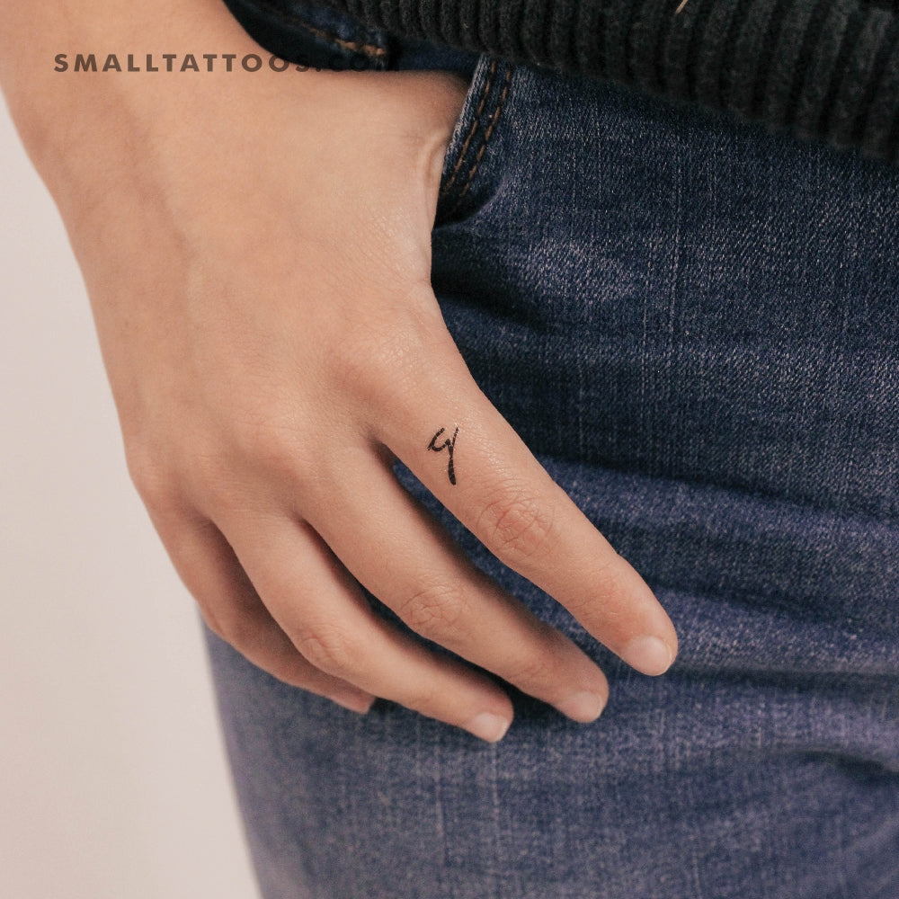 G Handwritten Letter Temporary Tattoo (Set of 3) – Small Tattoos