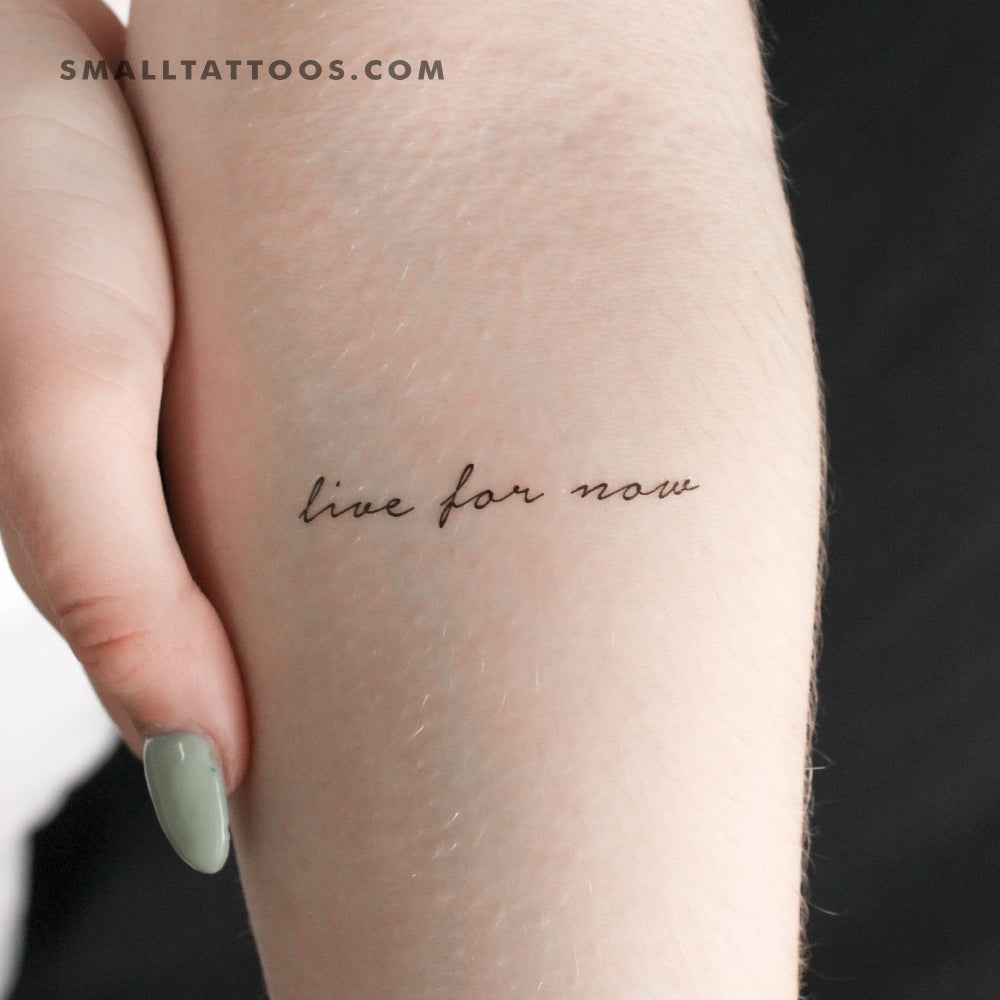Live For Now Temporary Tattoo (Set of 3) – Small Tattoos