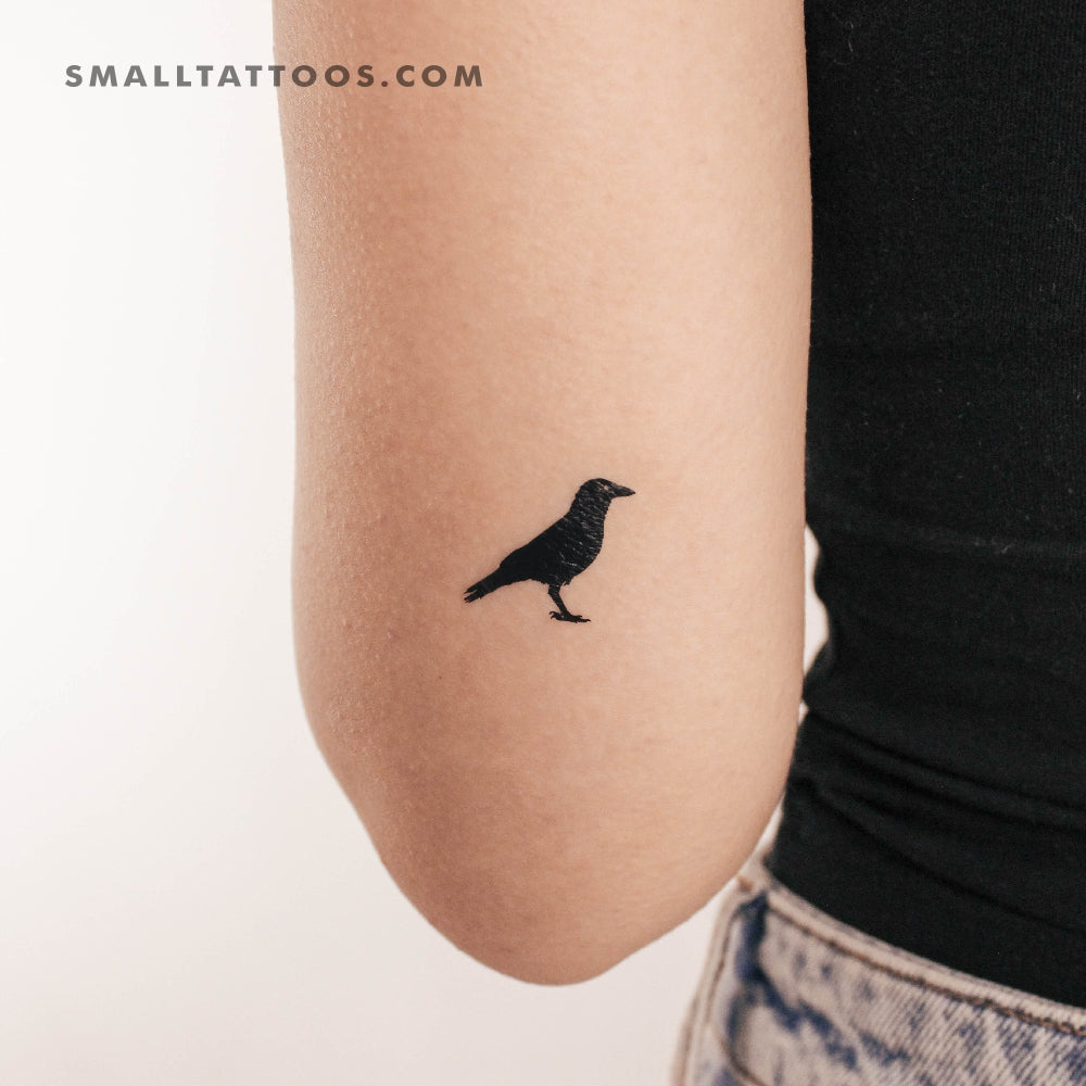 Raven Temporary Tattoo (Set of 3) – Small Tattoos