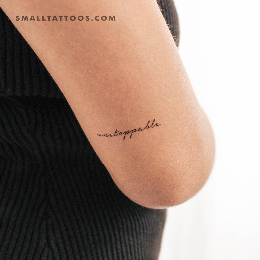 'Unstoppable' Temporary Tattoo (Set of 3) – Small Tattoos