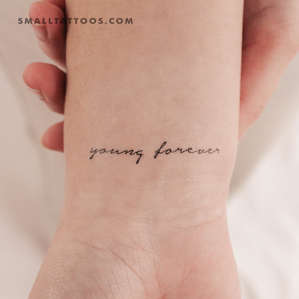 Young Forever Temporary Tattoo (Set of 3) – Small Tattoos
