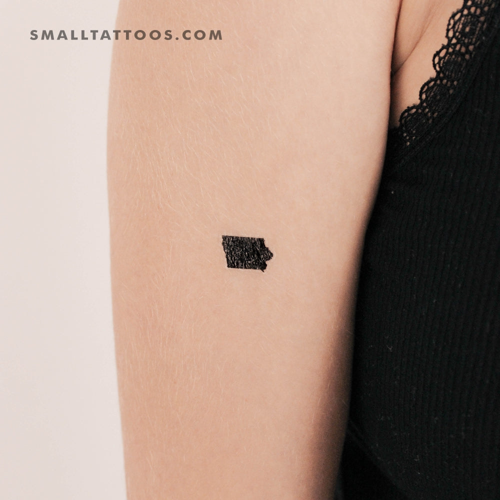 Iowa Map Temporary Tattoo (Set of 3) – Small Tattoos