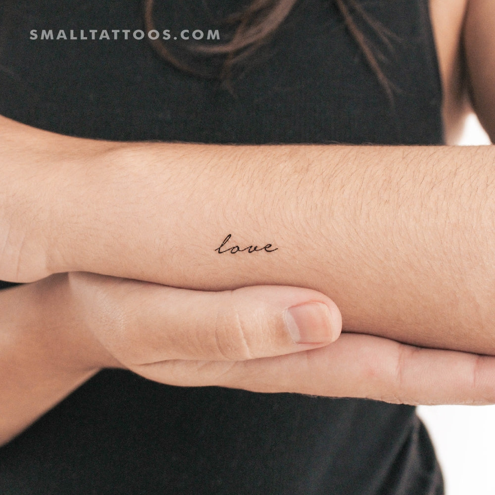 'Love' Temporary Tattoo (Set of 3) – Small Tattoos