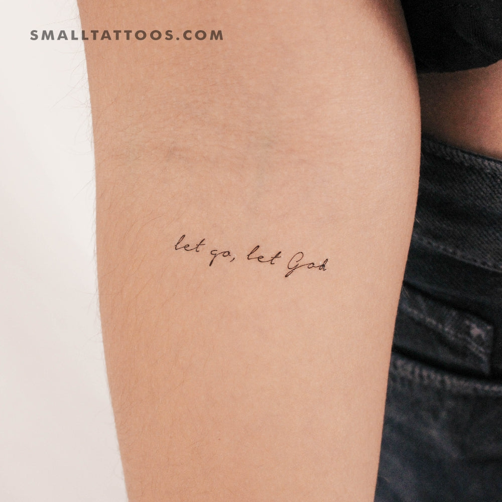 Let Go, Let God Temporary Tattoo (Set of 3) – Small Tattoos