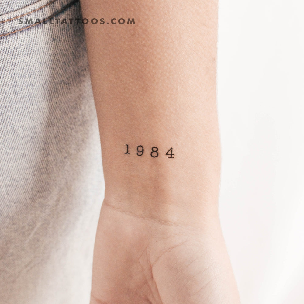 1984 Birth Year Temporary Tattoo (Set of 3) – Small Tattoos