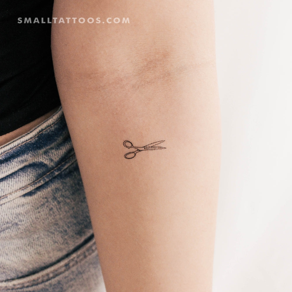 Scissors Temporary Tattoo (Set of 3) – Small Tattoos