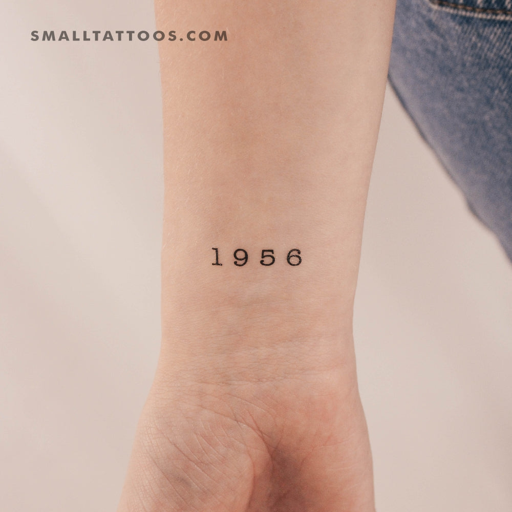 1956 Birth Year Temporary Tattoo (Set of 3) – Small Tattoos