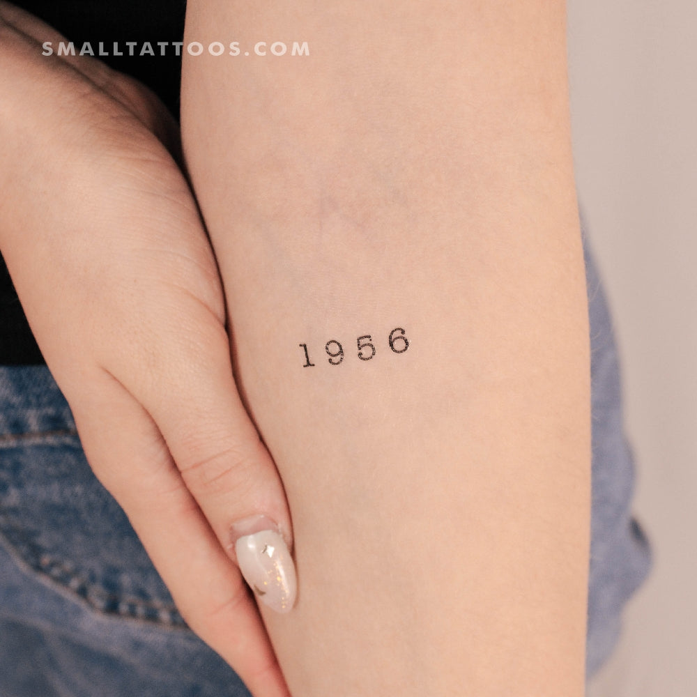 1956 Birth Year Temporary Tattoo (Set of 3) – Small Tattoos
