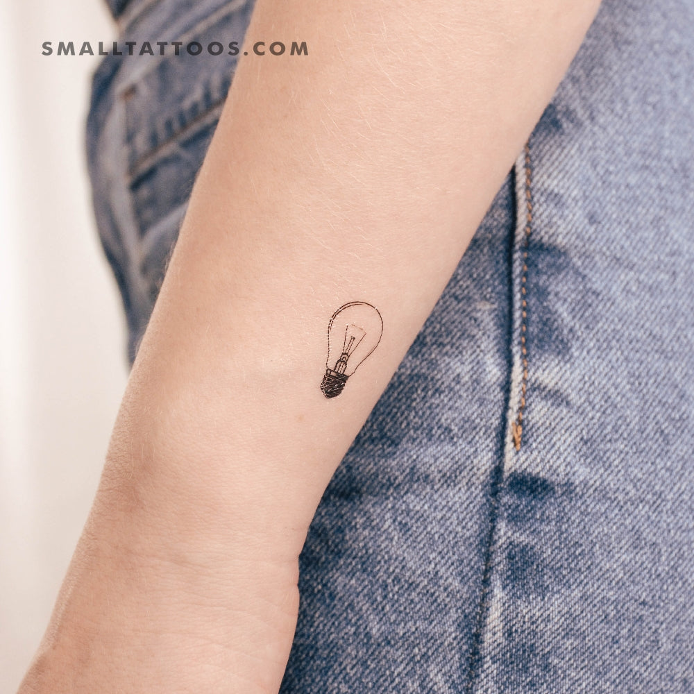 Light Bulb Temporary Tattoo (Set of 3) – Small Tattoos