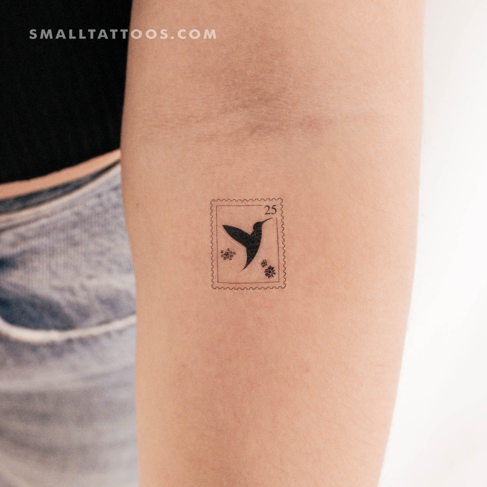 Hummingbird Stamp Temporary Tattoo (Set of 3) – Small Tattoos