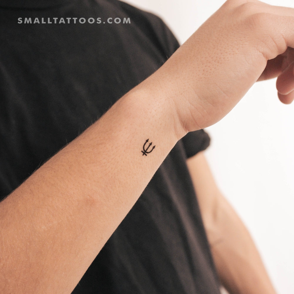 Neptune Planetary Symbol Temporary Tattoo (Set of 3) – Small Tattoos