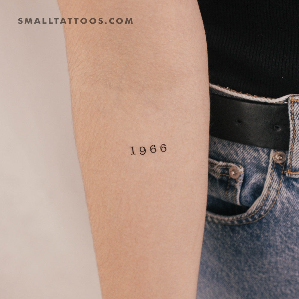 1966 Birth Year Temporary Tattoo (Set of 3) – Small Tattoos
