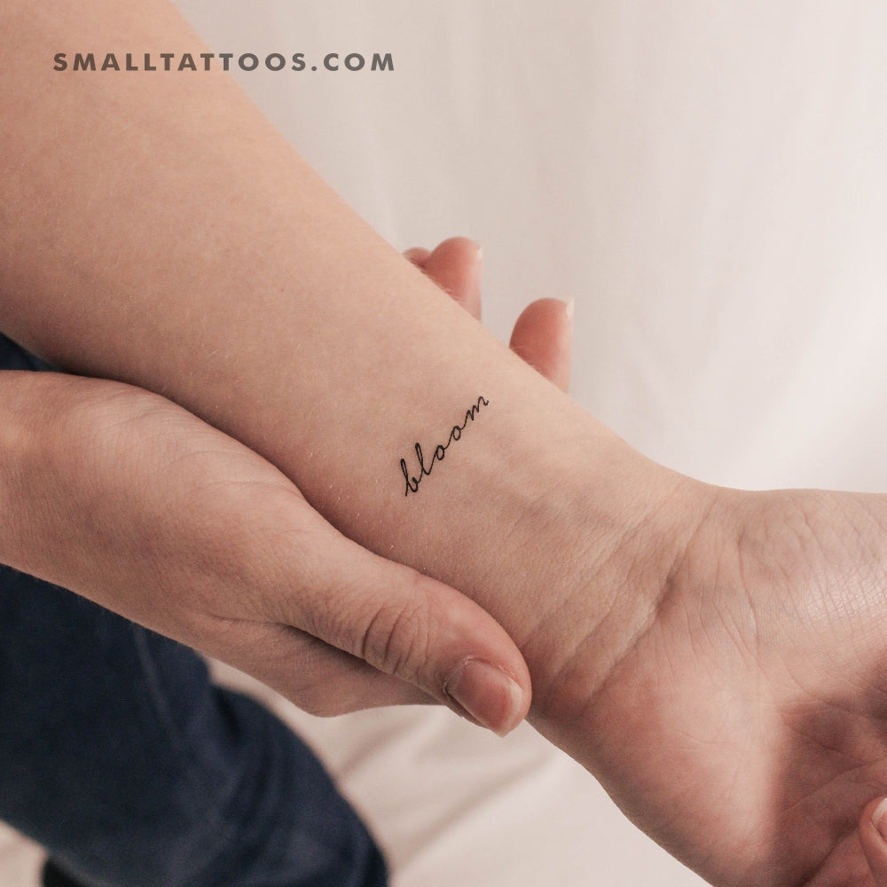 Bloom Temporary Tattoo Set Of 3 Small Tattoos