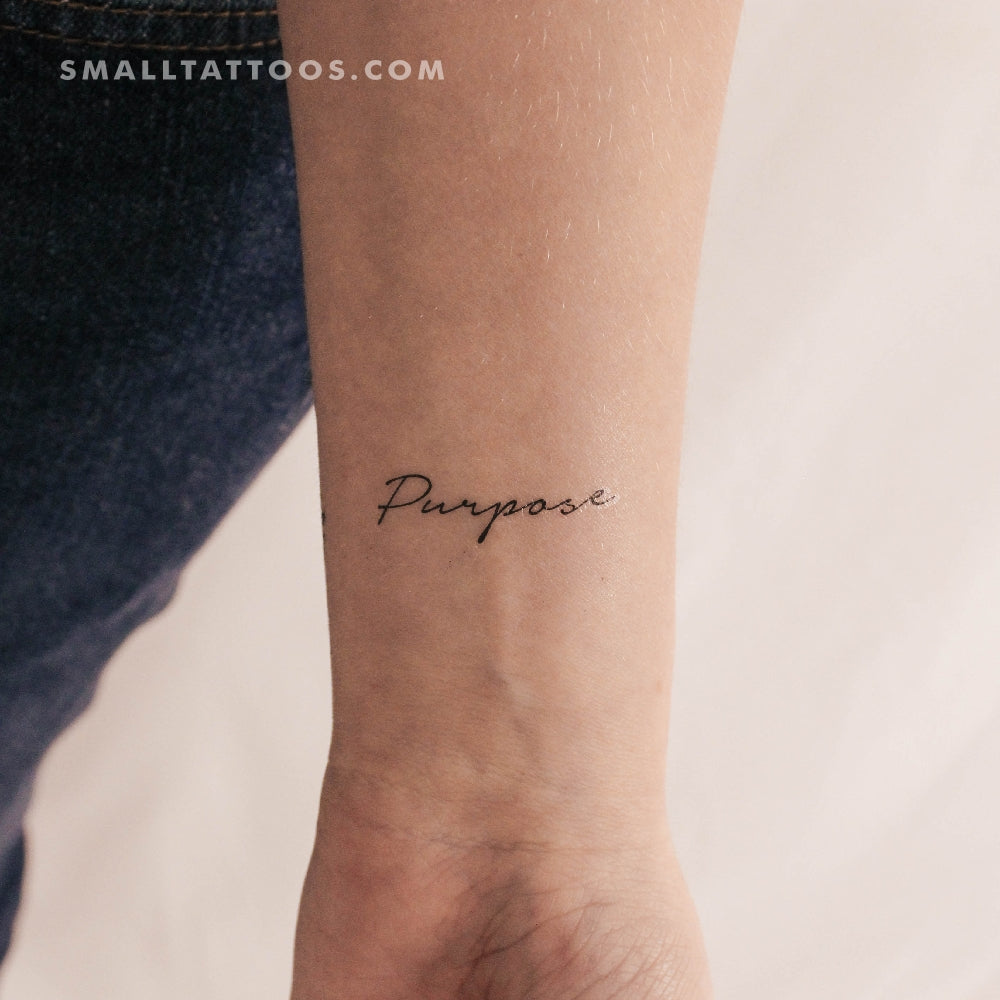 'Purpose' Temporary Tattoo (Set of 3) – Small Tattoos