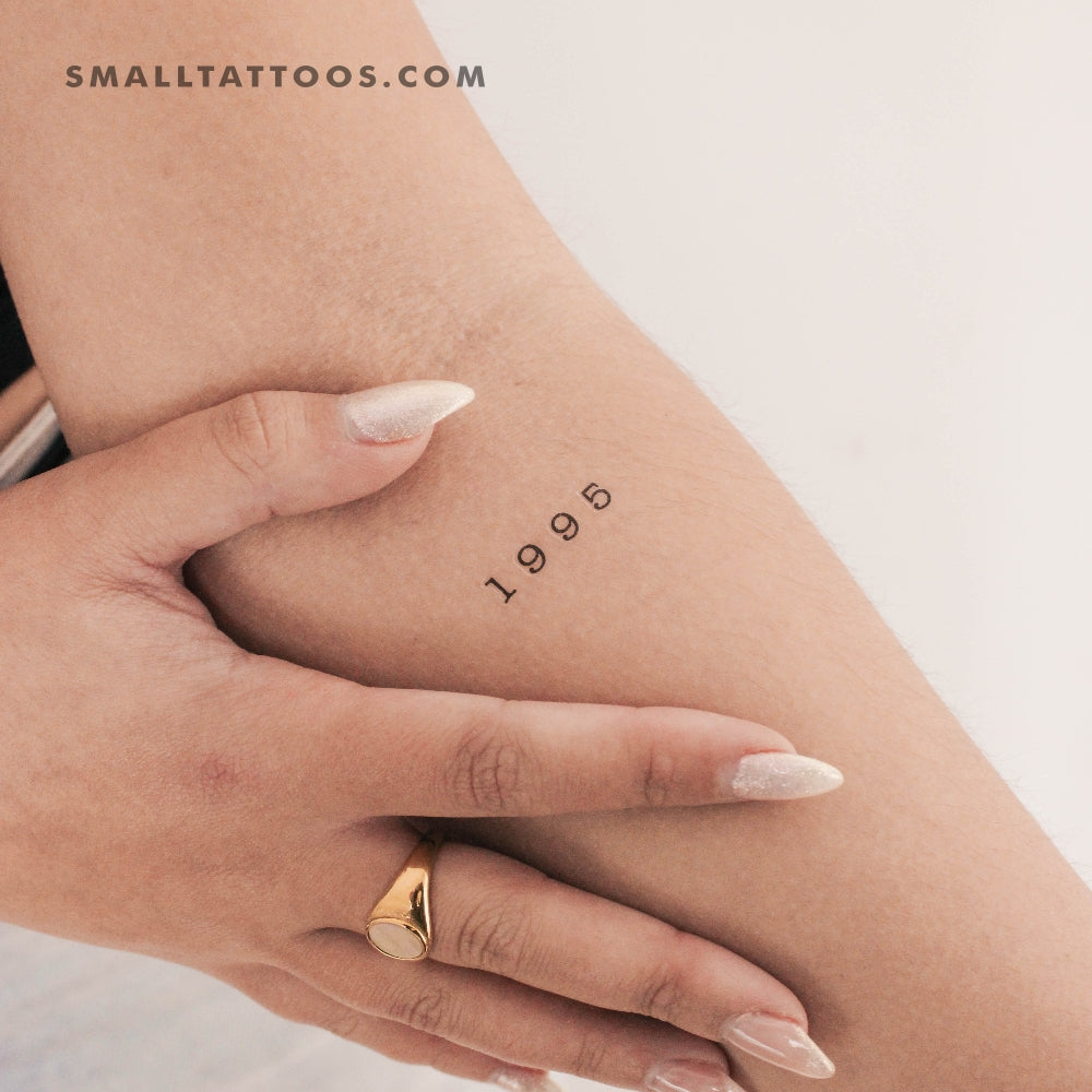 1995 Birth Year Temporary Tattoo (Set of 3) – Small Tattoos