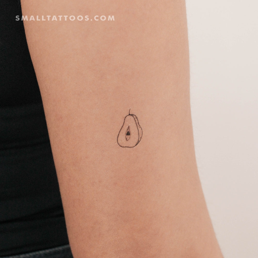 Pear Temporary Tattoo (Set of 3) – Small Tattoos