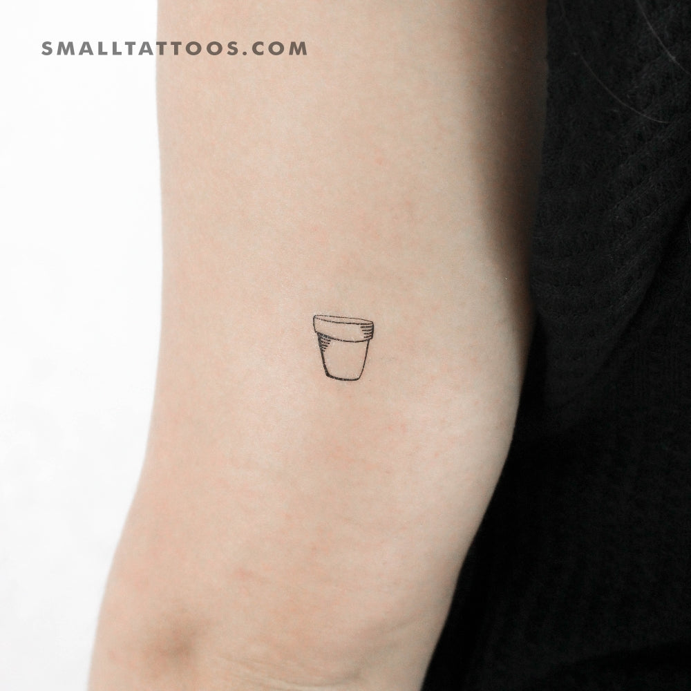 Flower Pot Temporary Tattoo (Set of 3) – Small Tattoos