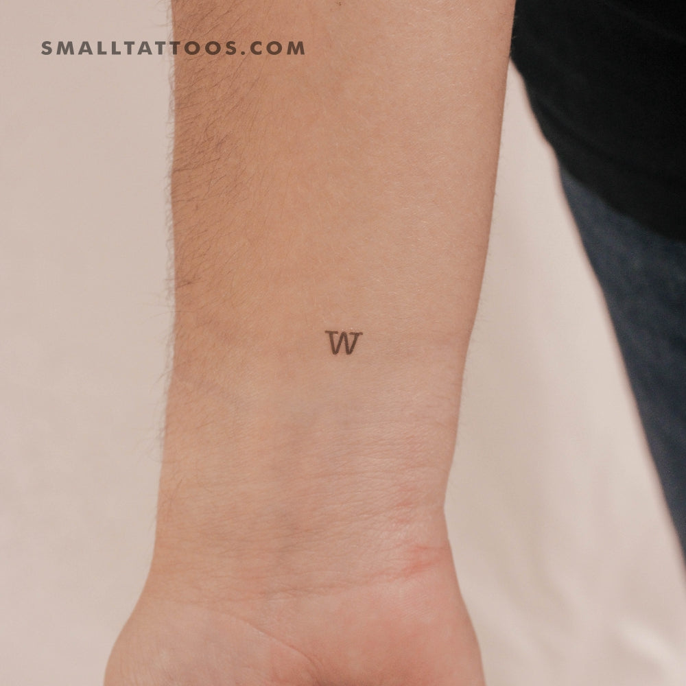 W Alphabet Tattoos Simply Inked W Alphabet Semi Permanent Tattoo