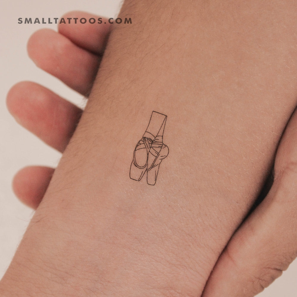 Pointe Shoes Temporary Tattoo (Set of 3) – Small Tattoos