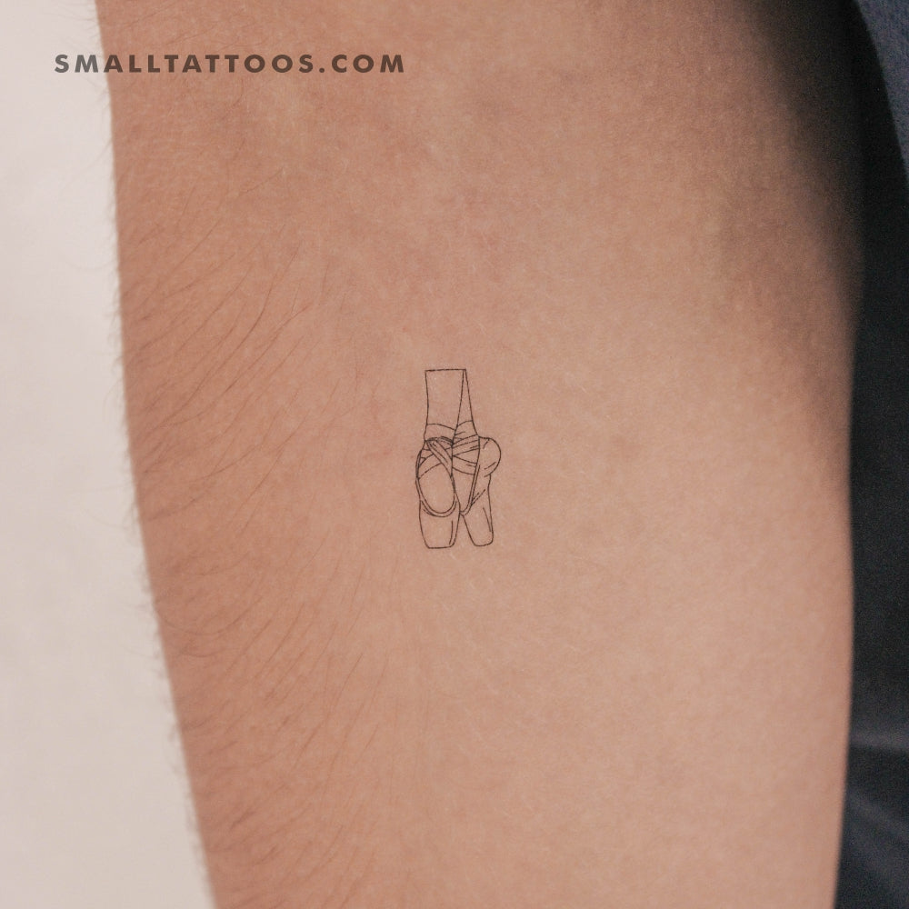 Pointe Shoes Temporary Tattoo (Set of 3) – Small Tattoos