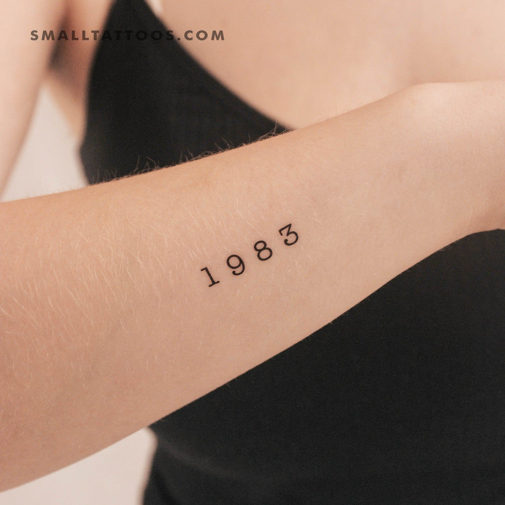 1983 Birth Year Temporary Tattoo (Set of 3) – Small Tattoos