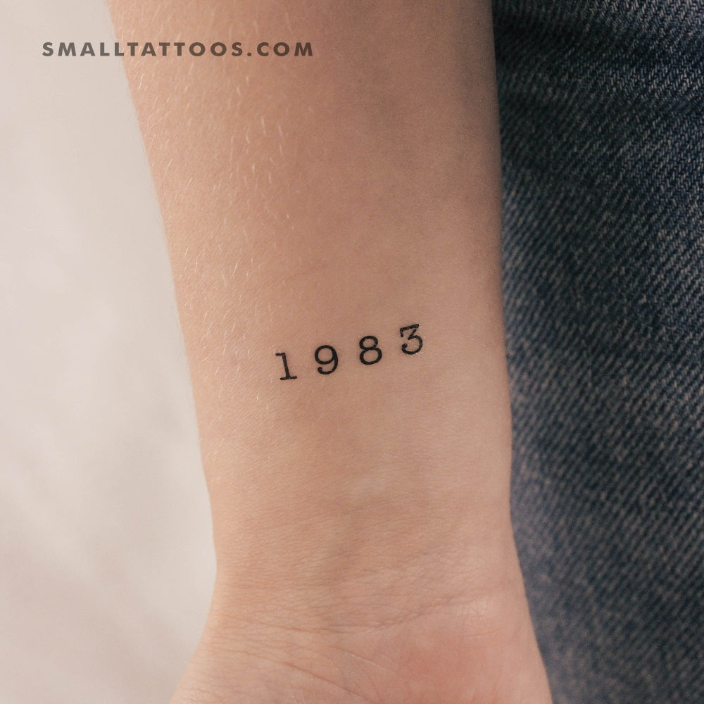 1983 Birth Year Temporary Tattoo (Set of 3) – Small Tattoos