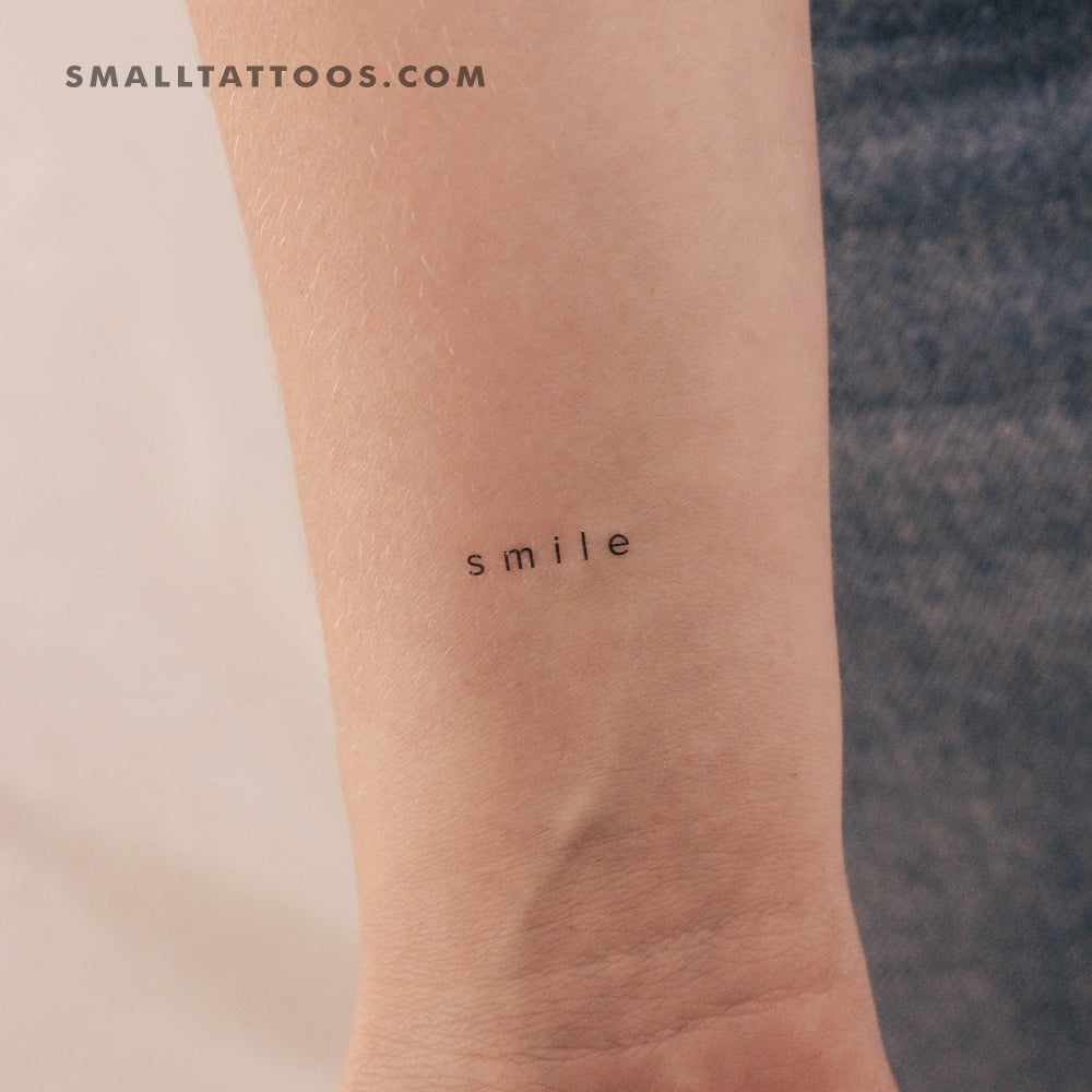 Little 'Smile' Temporary Tattoo (Set of 3) – Small Tattoos