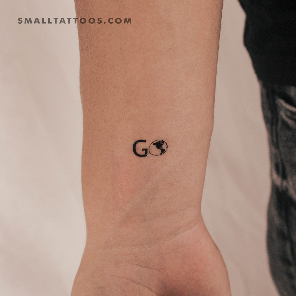 GO Earth Temporary Tattoo (Set of 3) – Small Tattoos