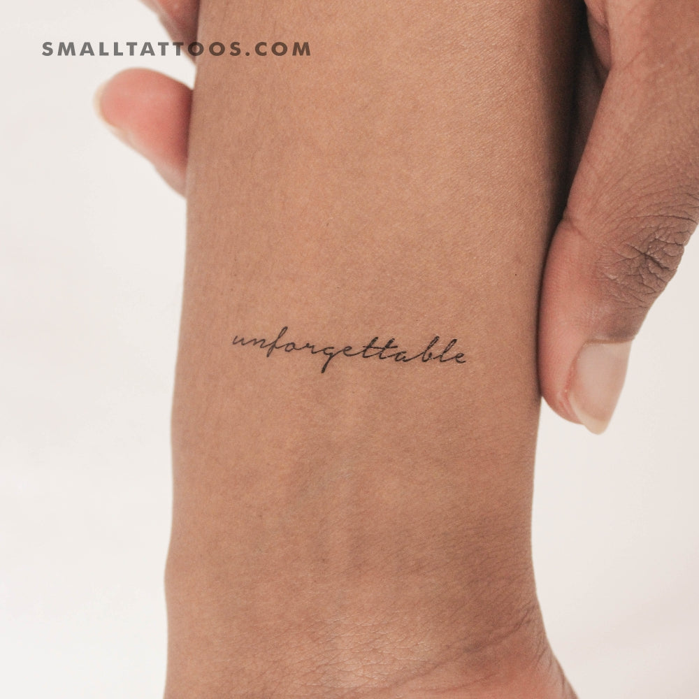 Unforgettable Temporary Tattoo (Set of 3) – Small Tattoos