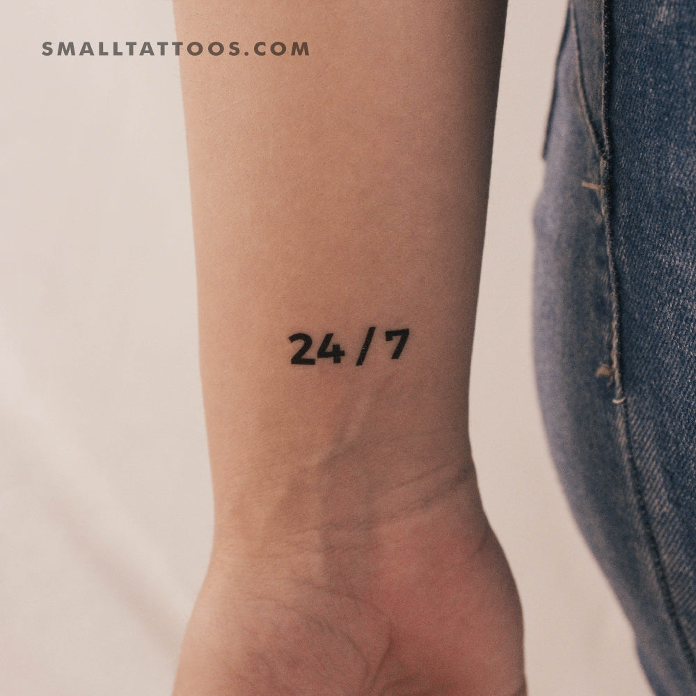 24/7 Temporary Tattoo (Set of 3) – Small Tattoos