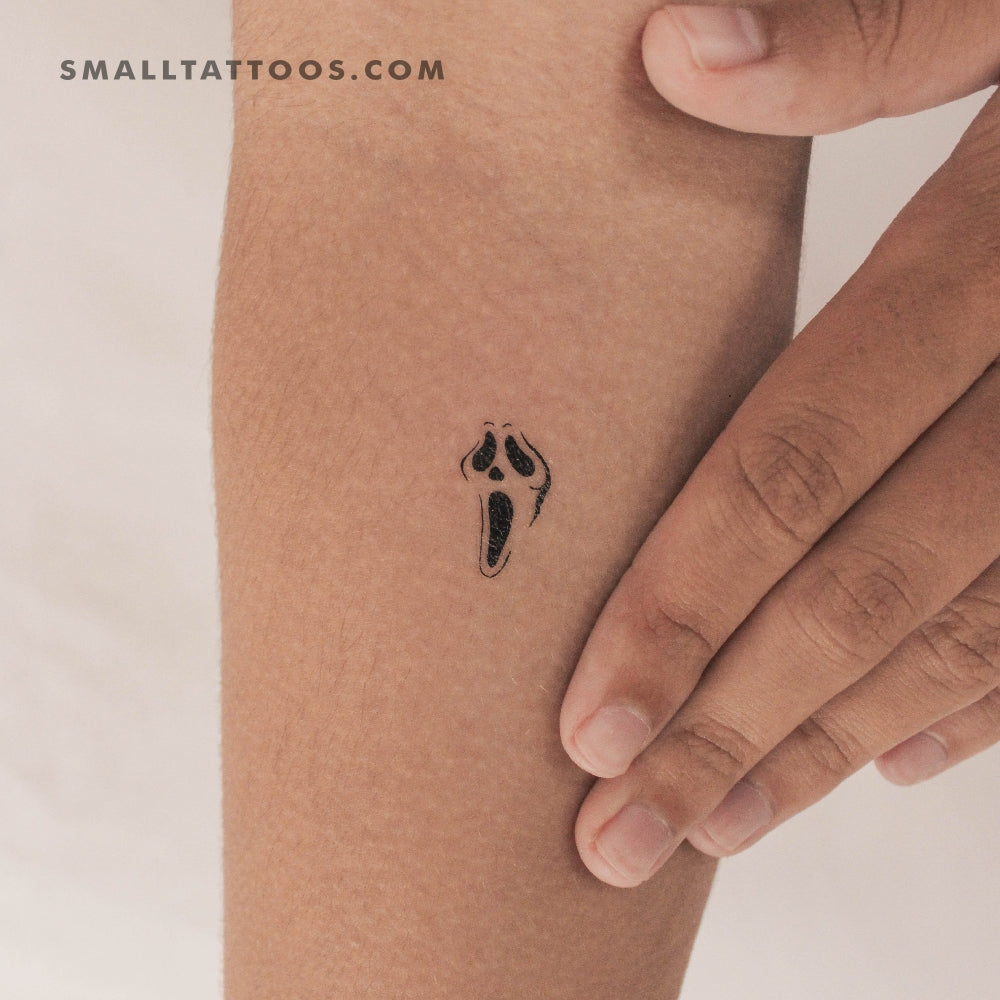 Ghostface Scream Mask Temporary Tattoo - Set of 3 – Small Tattoos