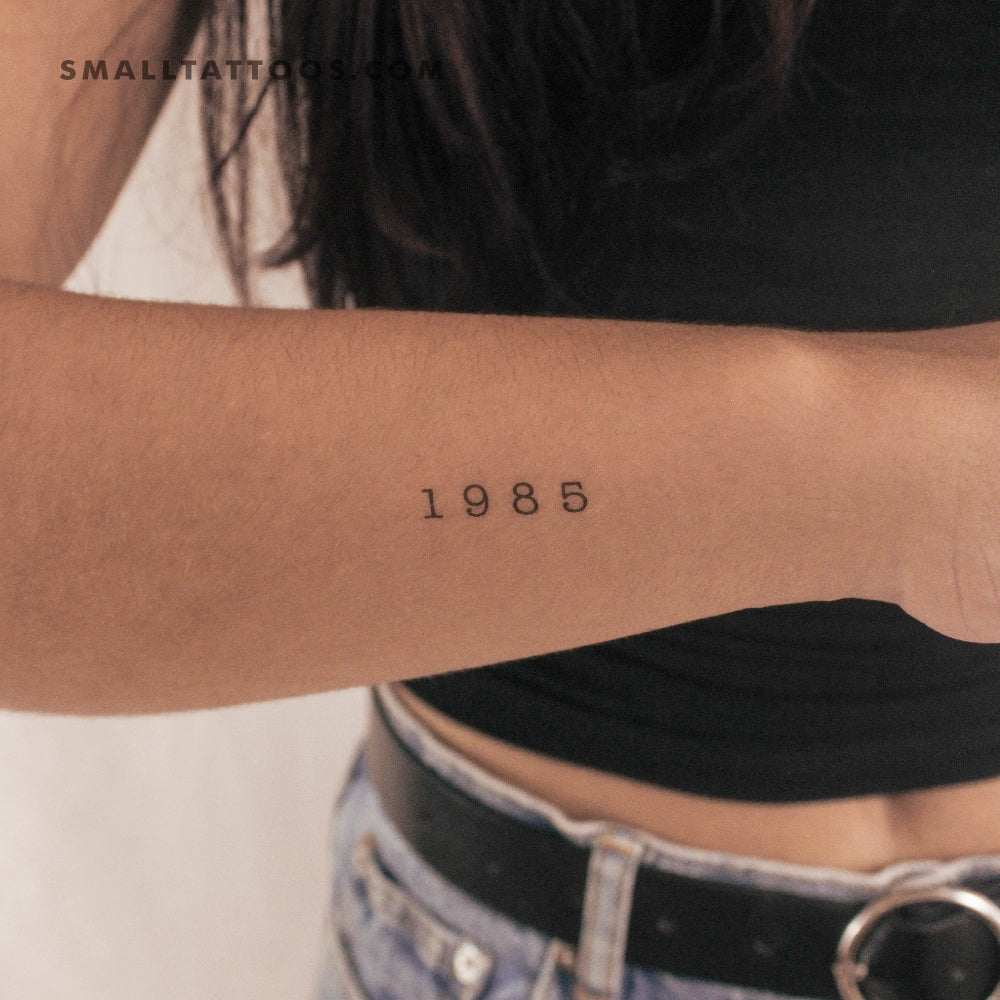 1985 Birth Year Temporary Tattoo (Set of 3) – Small Tattoos