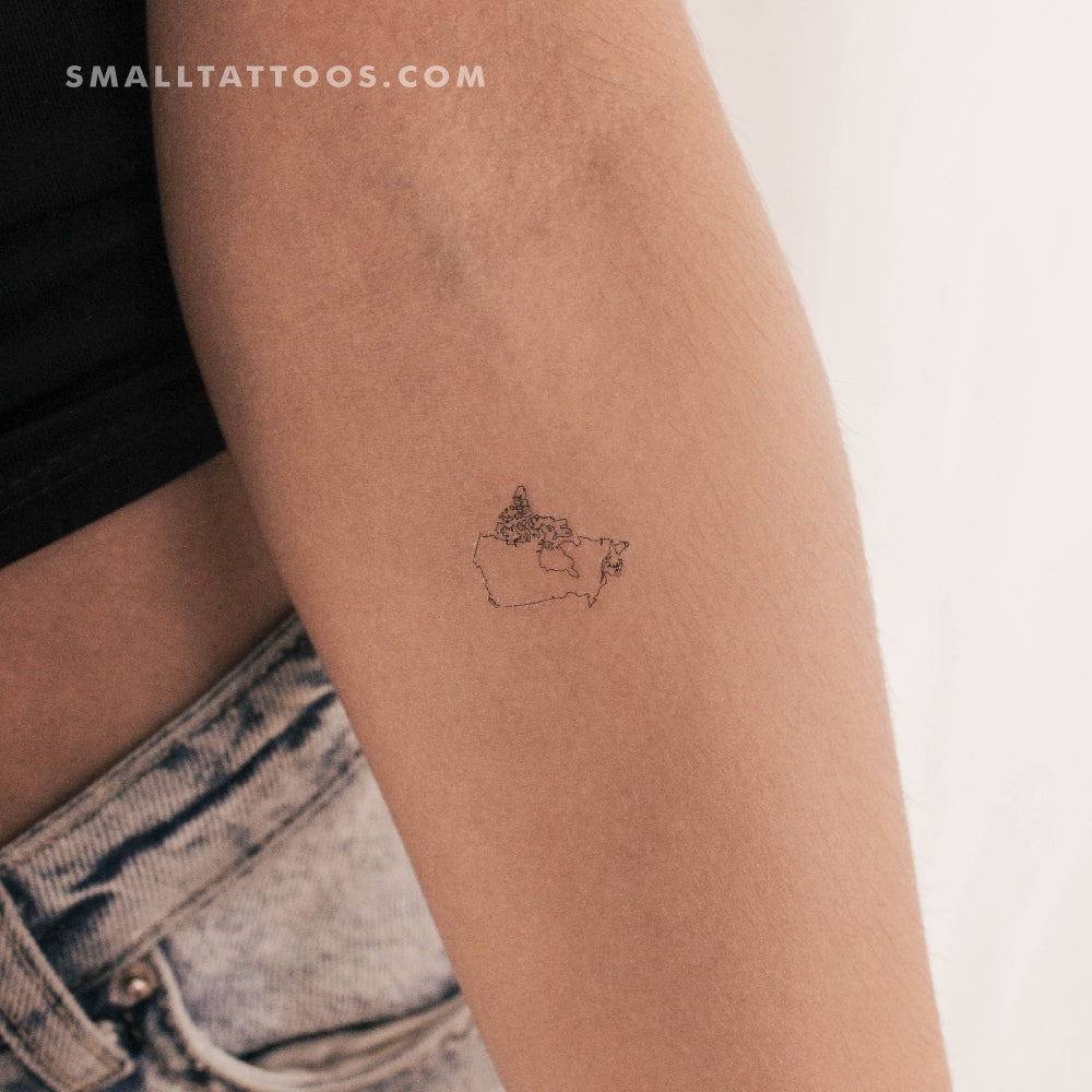 Canada Map Temporary Tattoo (Set of 3) – Small Tattoos