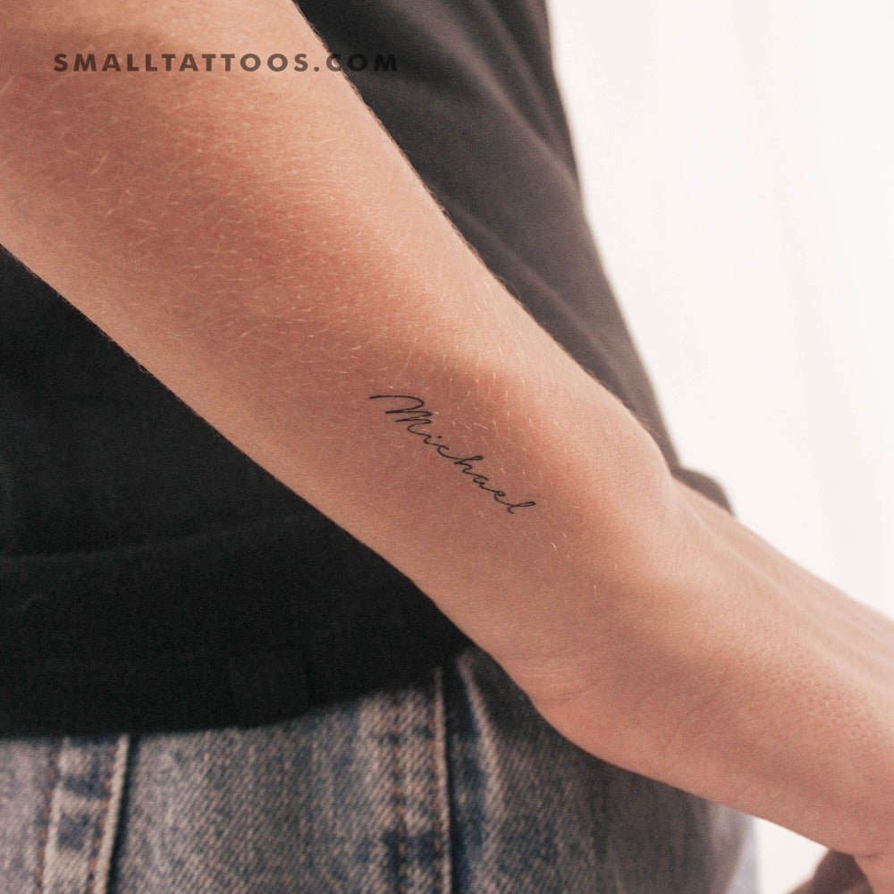 Michael Temporary Tattoo (Set of 3) – Small Tattoos