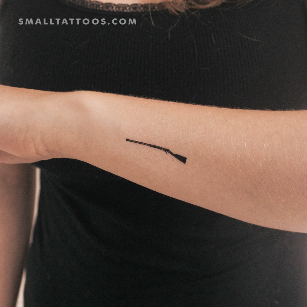 Rifle Fake Tattoos Mumbai Tattoo Colaba On X: "Gun Tattoo