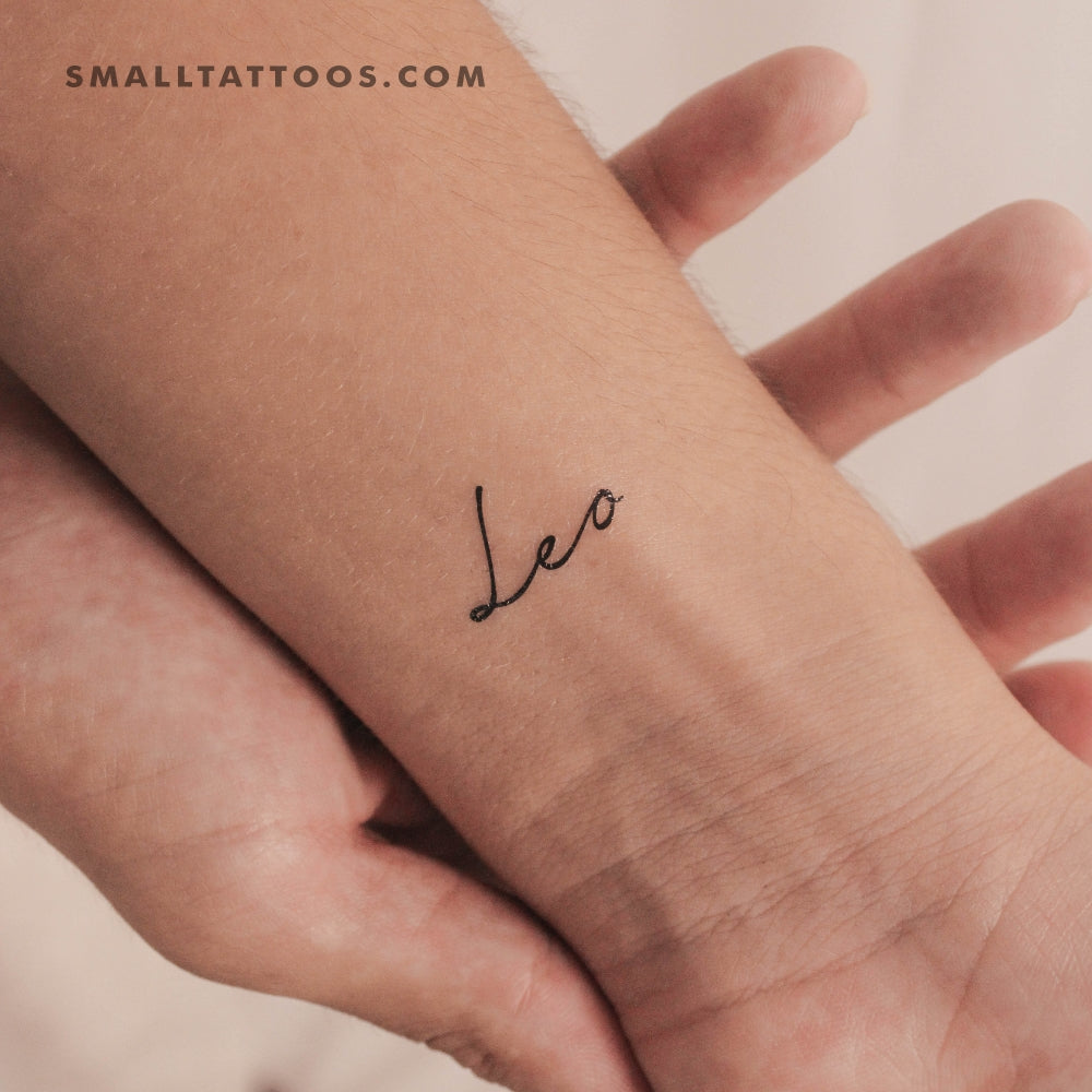 Handwritten Leo Temporary Tattoo (Set of 3) – Small Tattoos
