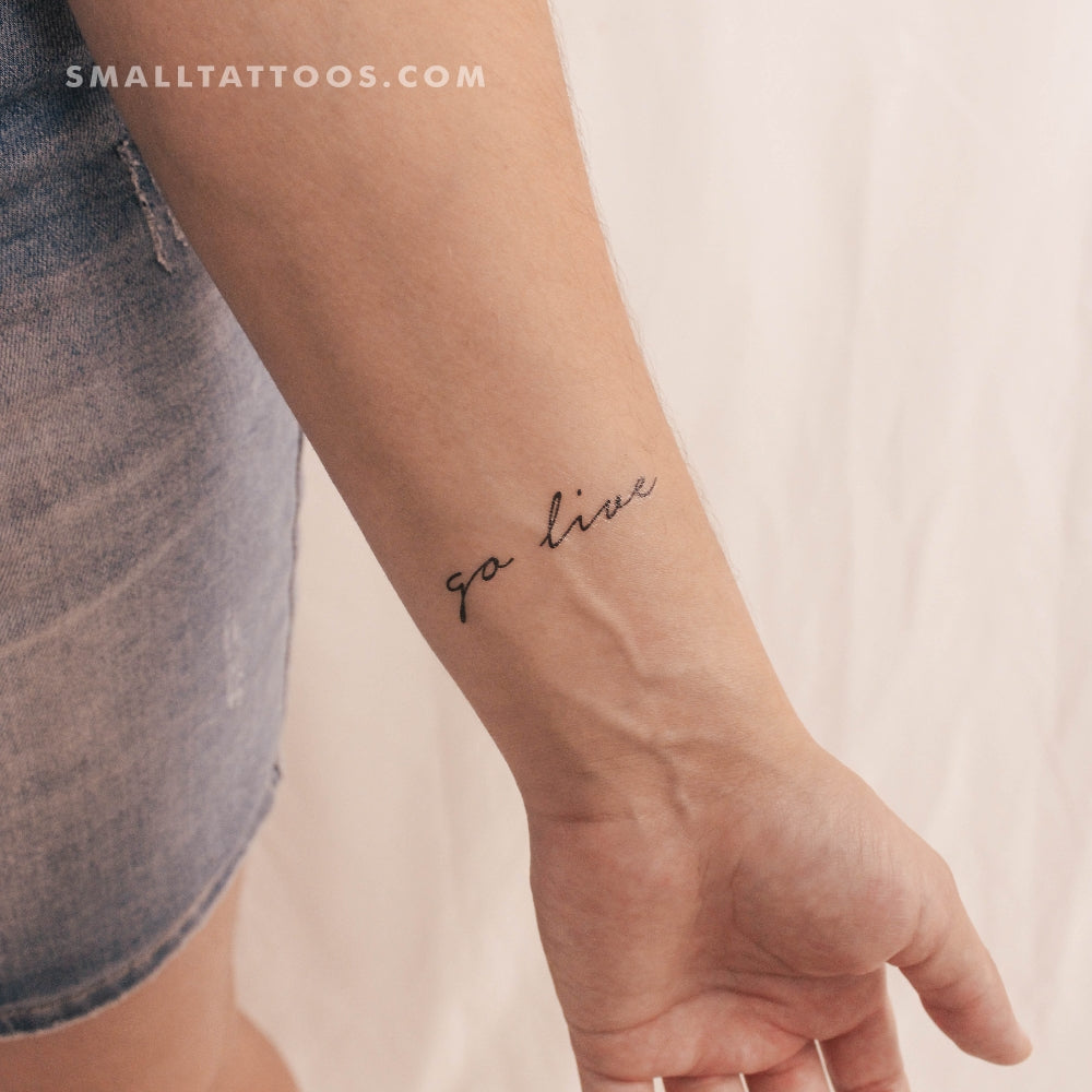 Go Live Temporary Tattoo (Set of 3) – Small Tattoos