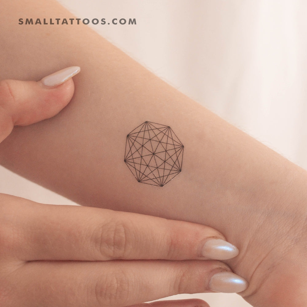 Octagon Matrix Temporary Tattoo (Set of 3) – Small Tattoos